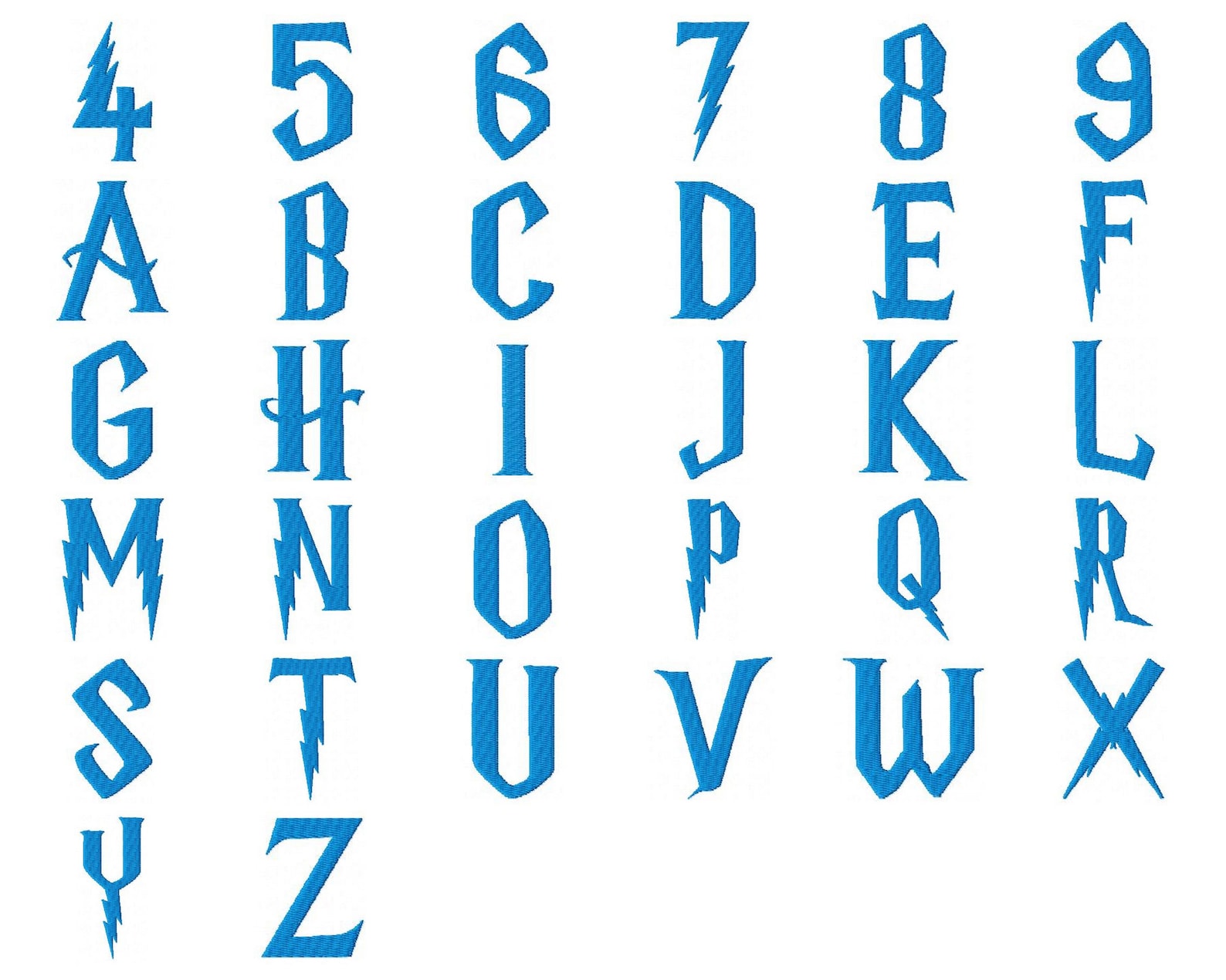 Potter Font 3 Sizes BX Embroidery Font Machine Embroidery - Etsy