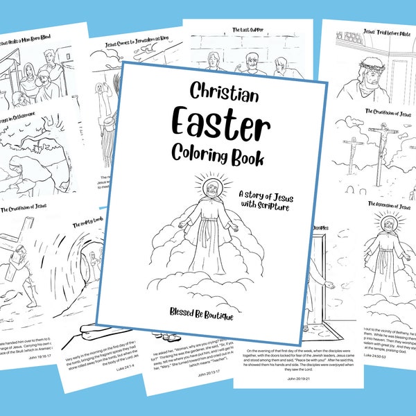 Jesus Easter Coloring Pages - Etsy