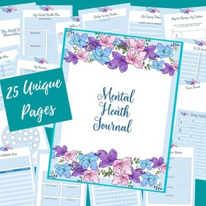 Mental Health Therapy Digital Workbook | Self-care Printable Journal ...