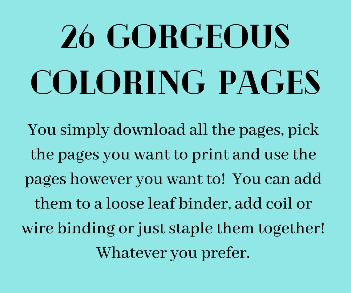 Alphabet Stained Glass Coloring Pages Digital Download | Etsy