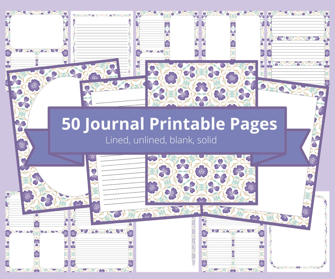 Spring Floral Journal Pages | Digital Download | Flower Pages | Undated ...