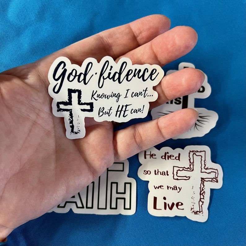 Faith Sticker Pack Christian Sticker Religious Decal - Etsy