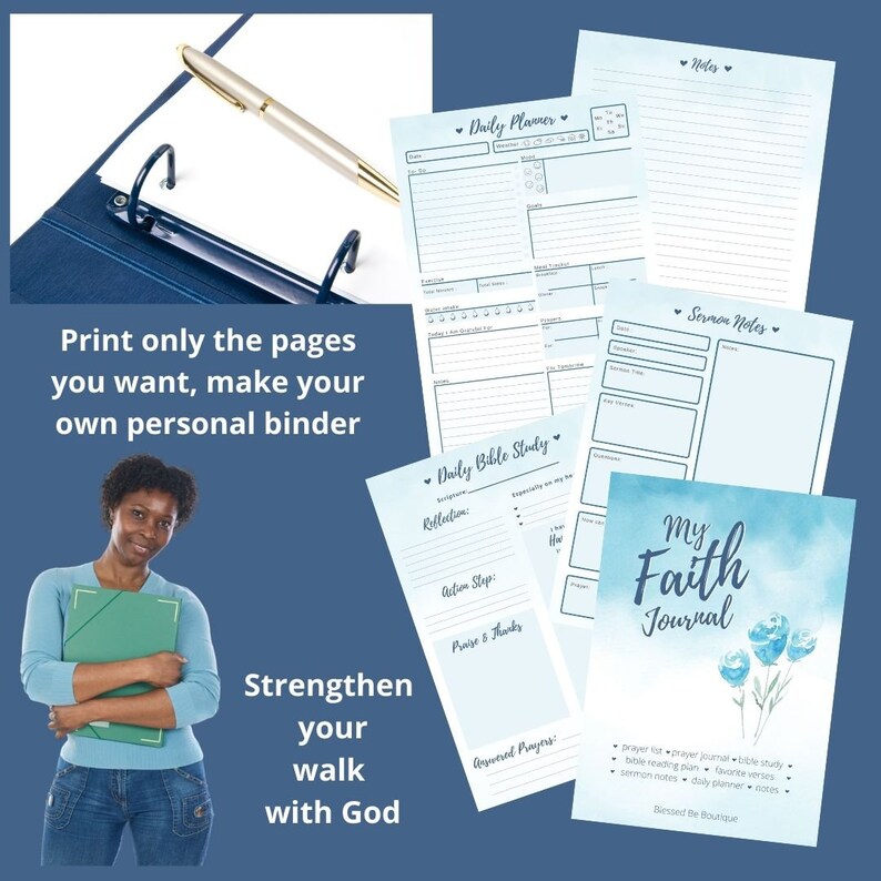 Faith Journal Planner Digital Download Bible Study Journal Bible Study ...