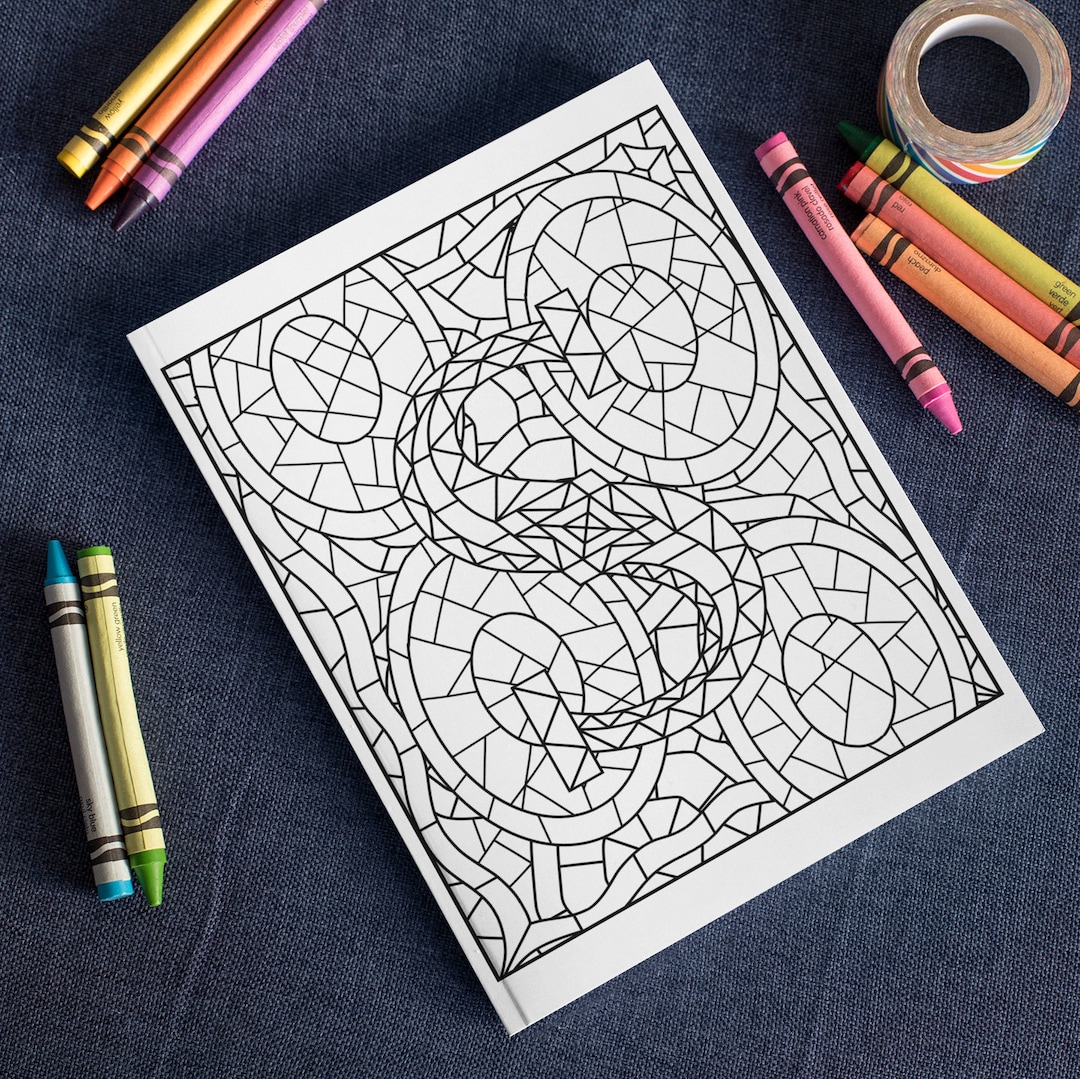 Adult Coloring Book | Stained Glass Letters of the Alphabet Coloring ...