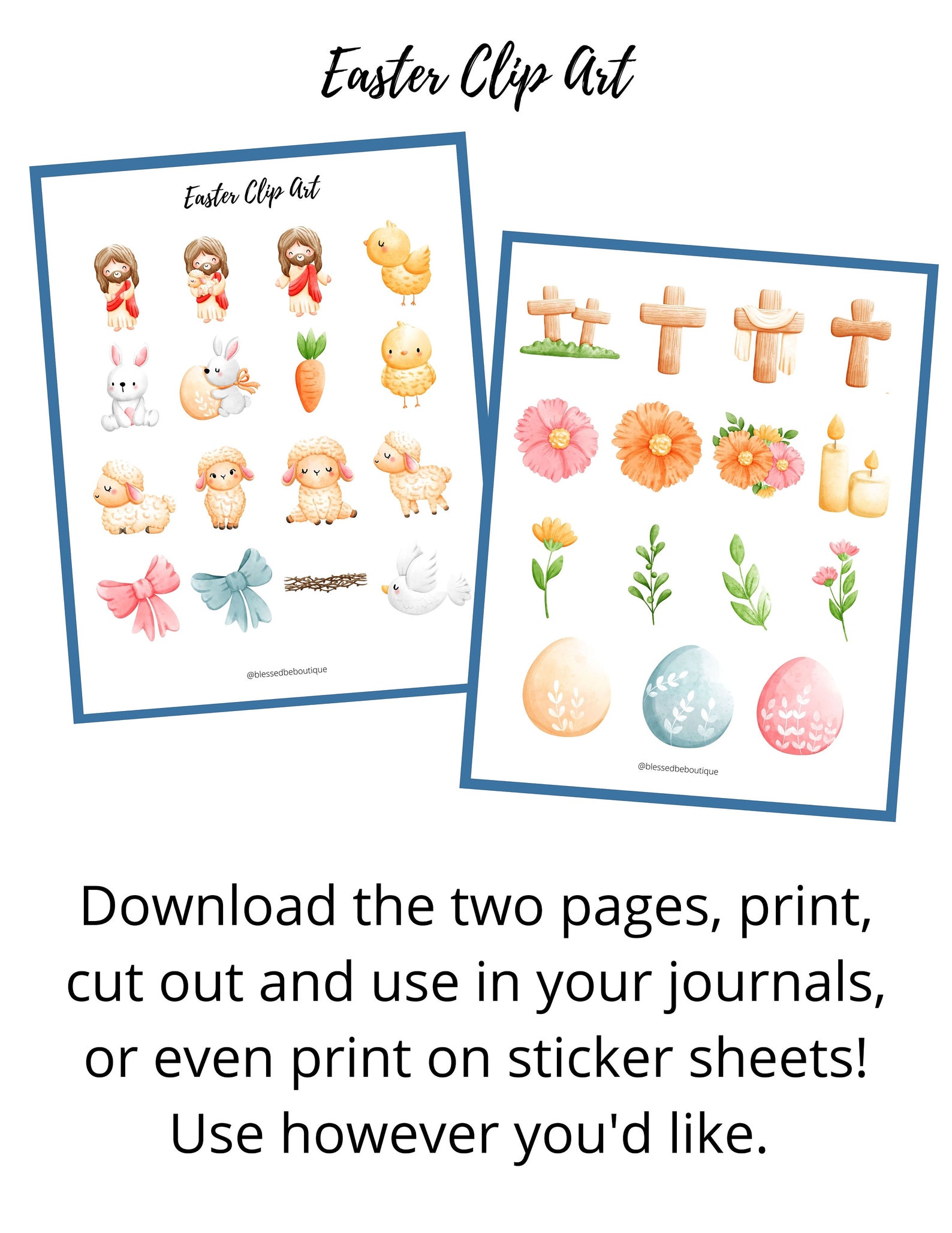Christian Easter Clipart Files | PNG Files | Easter Bible Bundle for ...