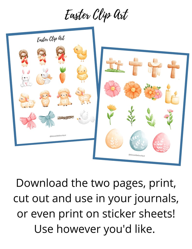 Christian Easter Clipart Files | PNG Files | Easter Bible Bundle for ...