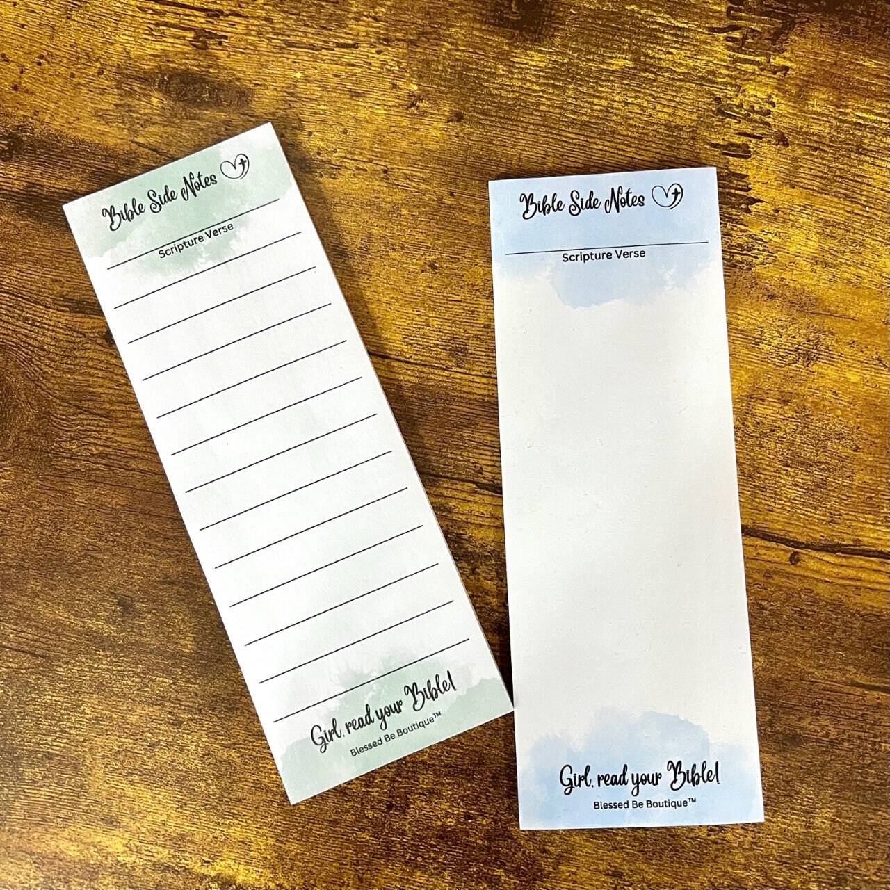 Green Bible Side Notes W/ Lines | Bible Post-it Notes | Bible Sticky ...