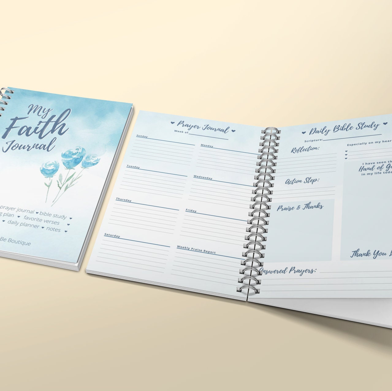 Faith Journal Planner | Digital Download | Bible Study Journal | Bible ...