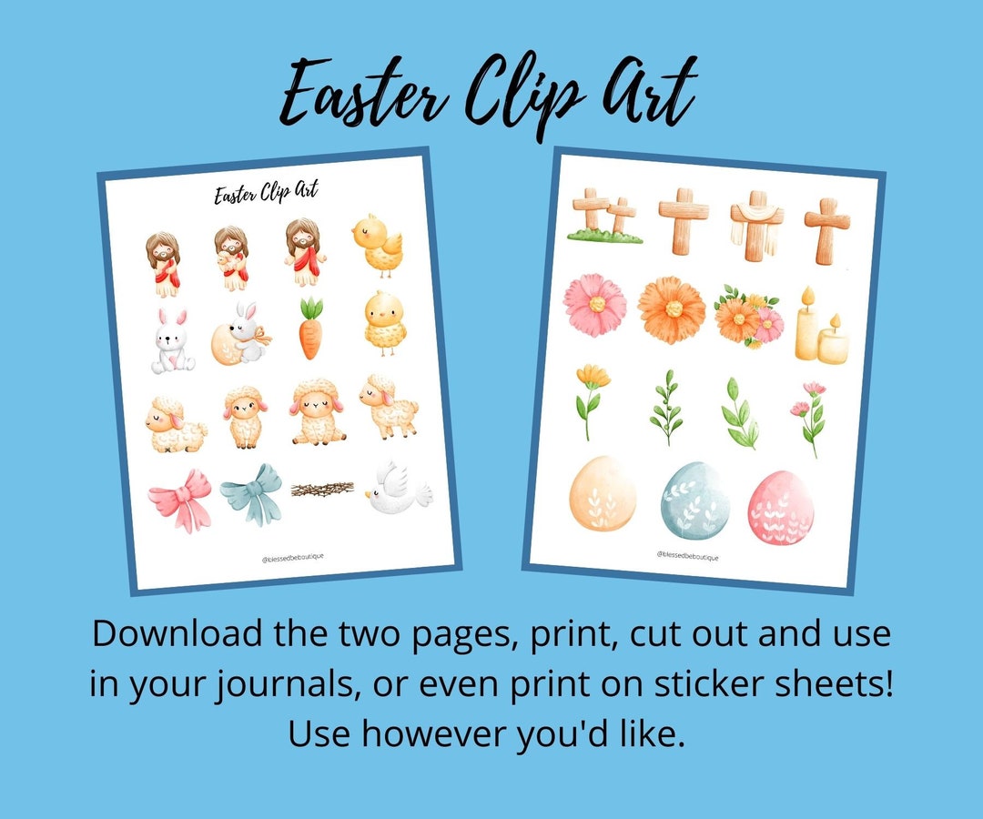 Christian Easter Clipart Files | PNG Files | Easter Bible Bundle for ...