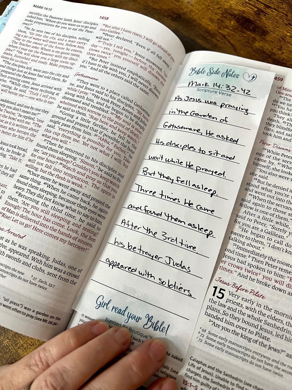 Green Bible Side Notes W/ Lines | Bible Post-it Notes | Bible Sticky ...