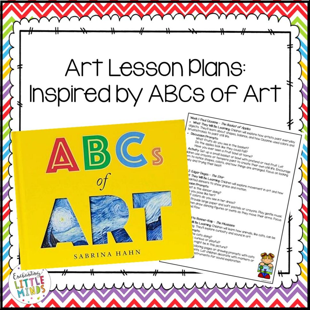 Art Lesson Plans: Inspired by Abcs of Art - Etsy