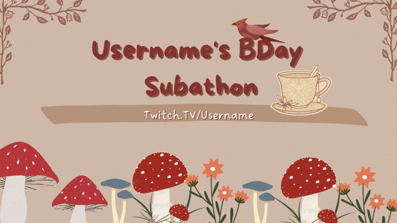 Cottage Core Twitch Subathon Template! - Etsy