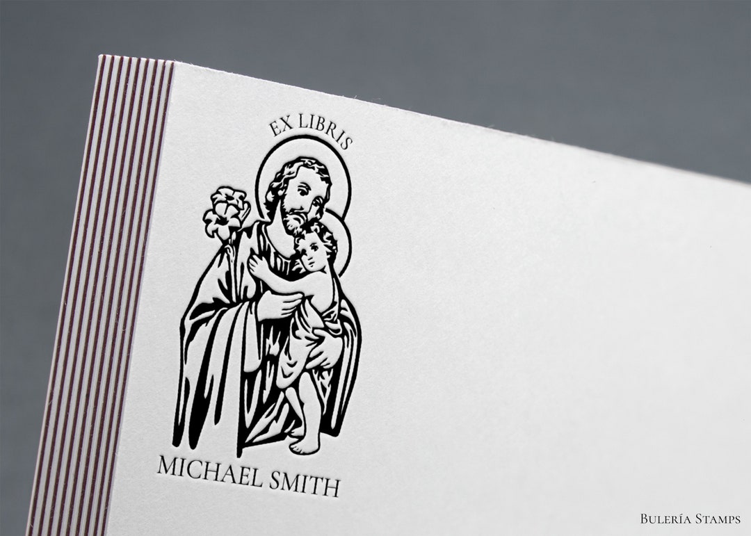 Religious Ex Libris, Ex Libris Stamp, Library Stamp, Ex-libris Rubber ...