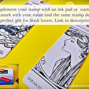 The Great Wave off Kanagawa Book Stamp, Ex Libris Stamp, Mount Fuji ...