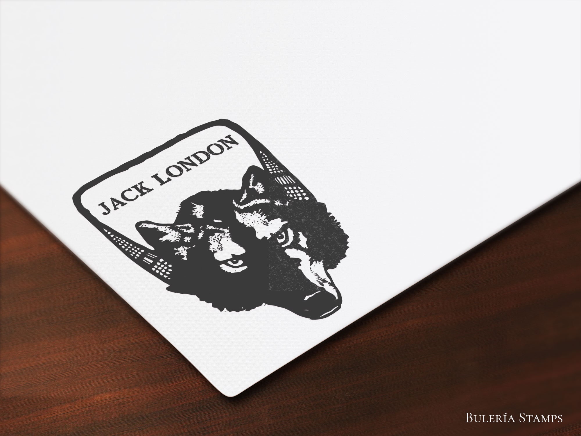 Jack London's Original Stamp White Fang ex Libris Stamp | Etsy