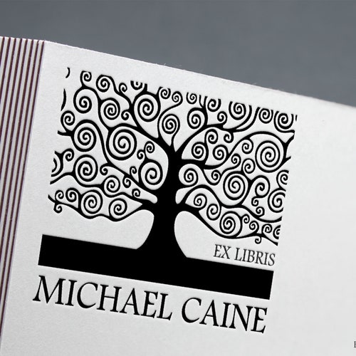 Old Oak Tree Personalized Ex Libris Library Rubber Stamp I33 - Etsy