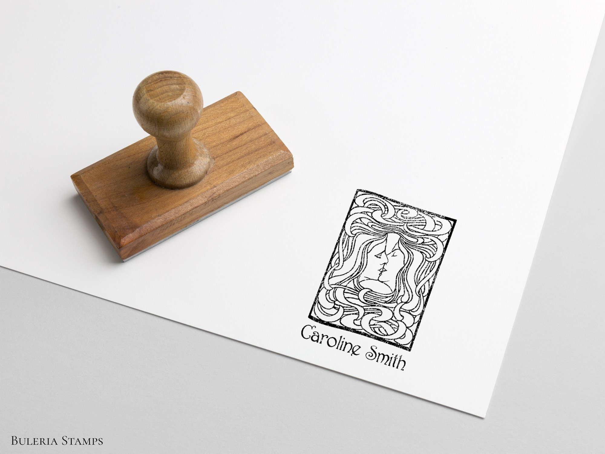 THE KISS by Peter Behrens, Ex Libris Book Stamp, Library Stamp ...