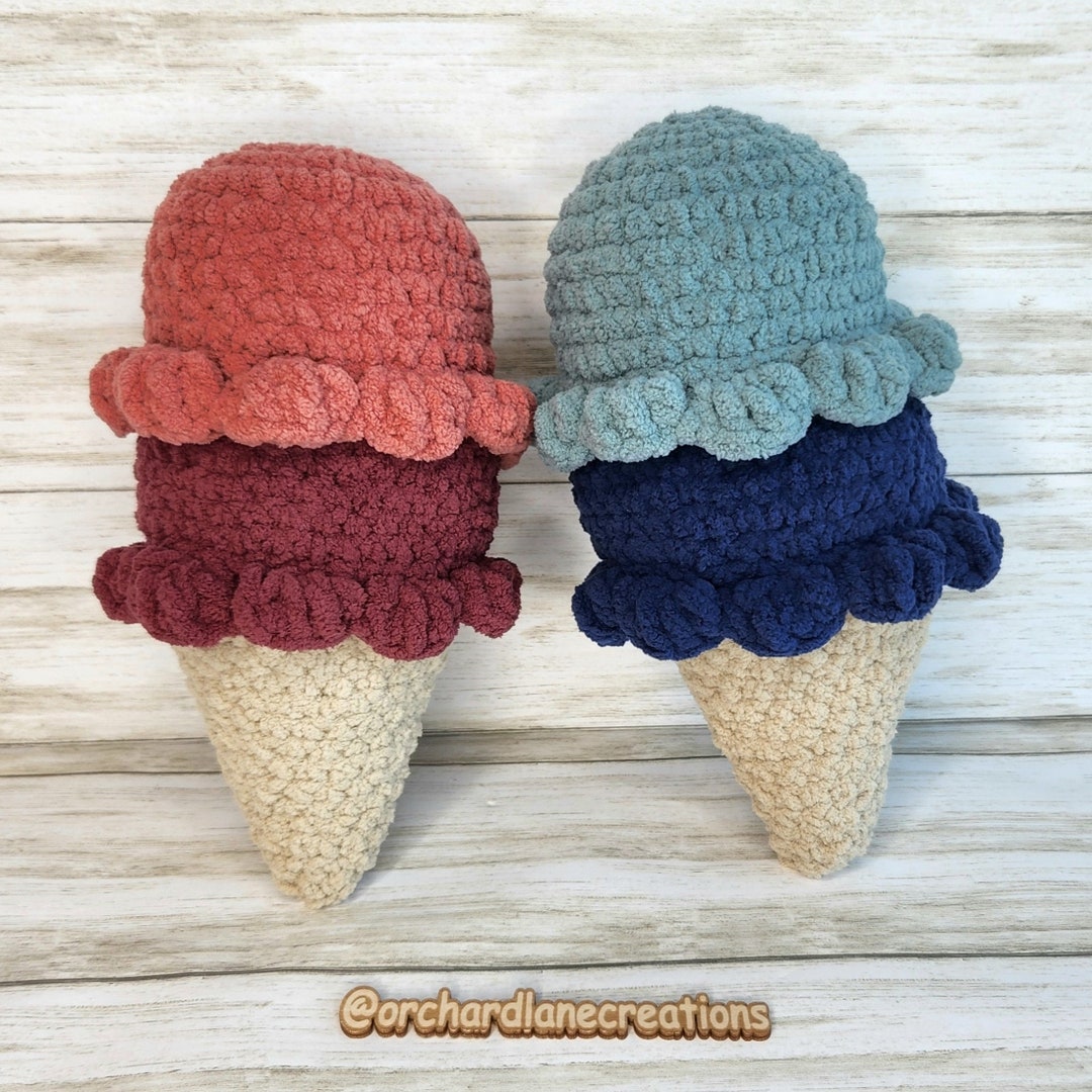 Ice Cream Cone Plushie - Etsy