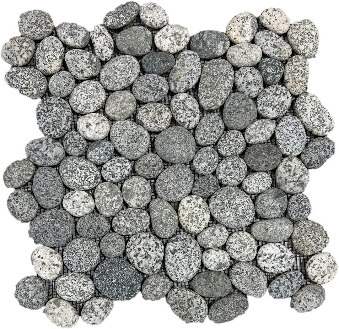 Gray 12"x12" Spotted Pebble Natural Stone Mosaic Tile - Etsy UK