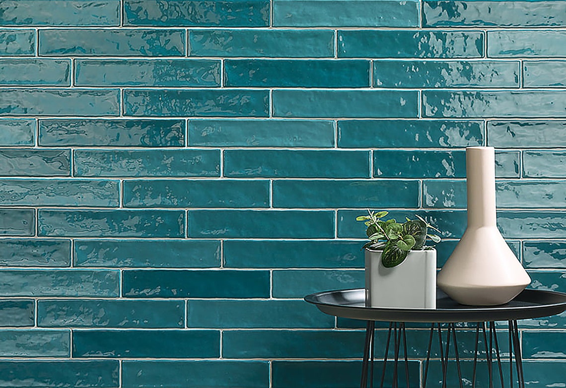 Natucer Piastrella Mix Turchese 2"x10" Polished Subway Ceramic Tile - Etsy