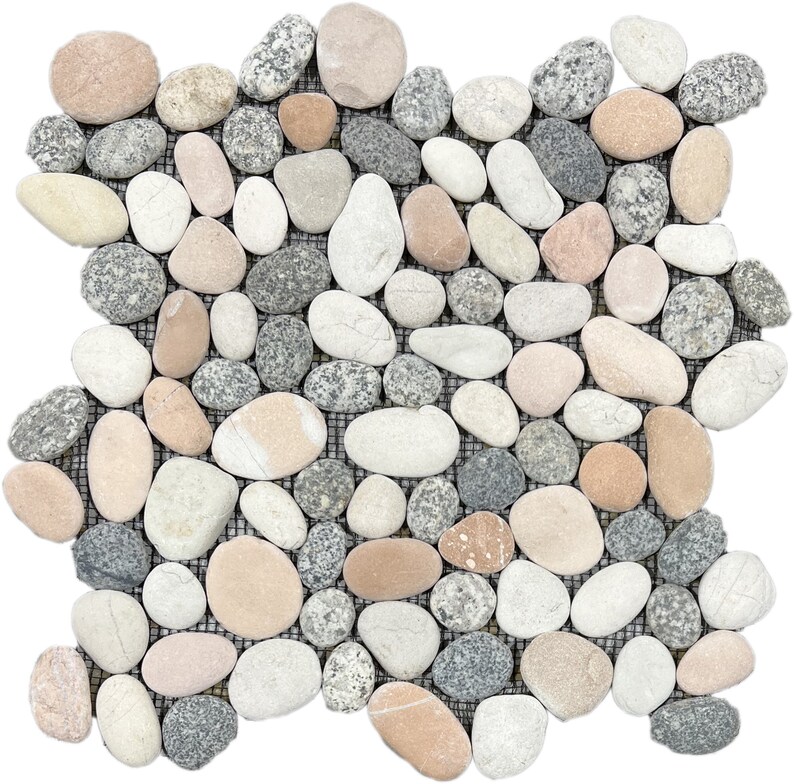 Mixed 12"x12" Spotted Pebble Natural Stone Mosaic Tile - Etsy Australia