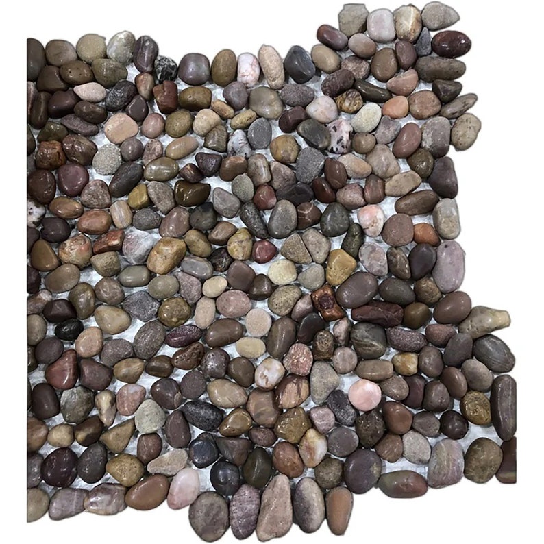 Mini-river 12"x12 Pebble Natural Stone Polished Mosaic Tile - Etsy