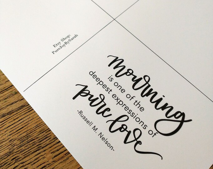 Printable Grief Sympathy Cards | LDS Quote | Uchtdorf & Wirthlin ...