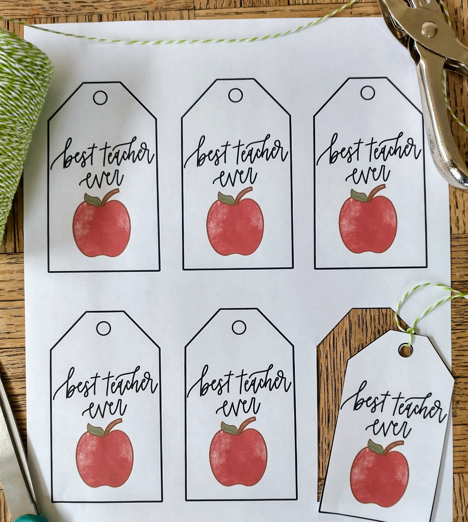 Teacher Printable Gift Tags, Best Teacher | Teacher Appreciation Tags ...