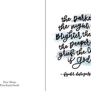 Printable Grief Sympathy Card | Deep Grief & Grief is Like the Ocean ...