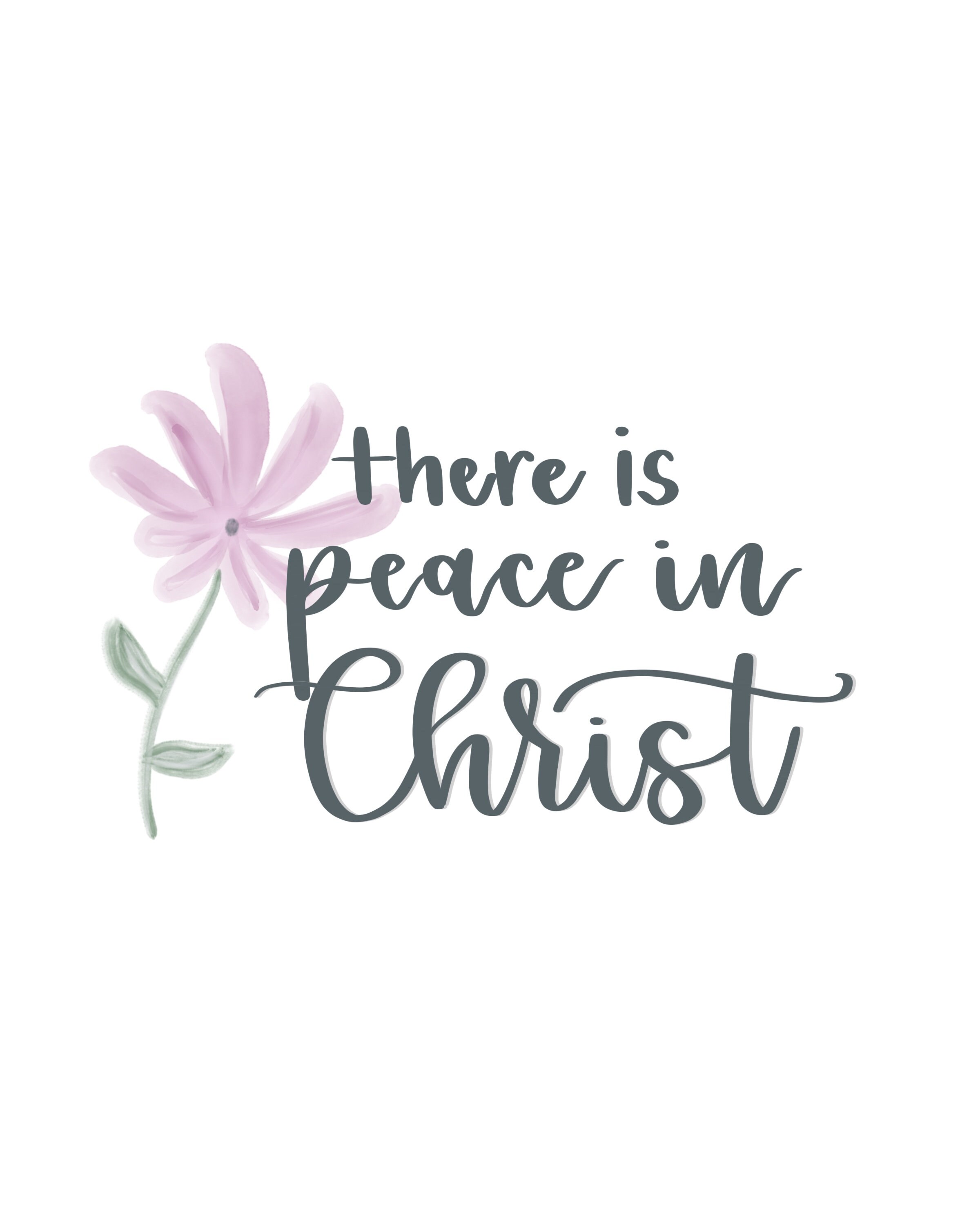 Christian Song - "peace in Christ" - Handlettered Printable - Instant ...
