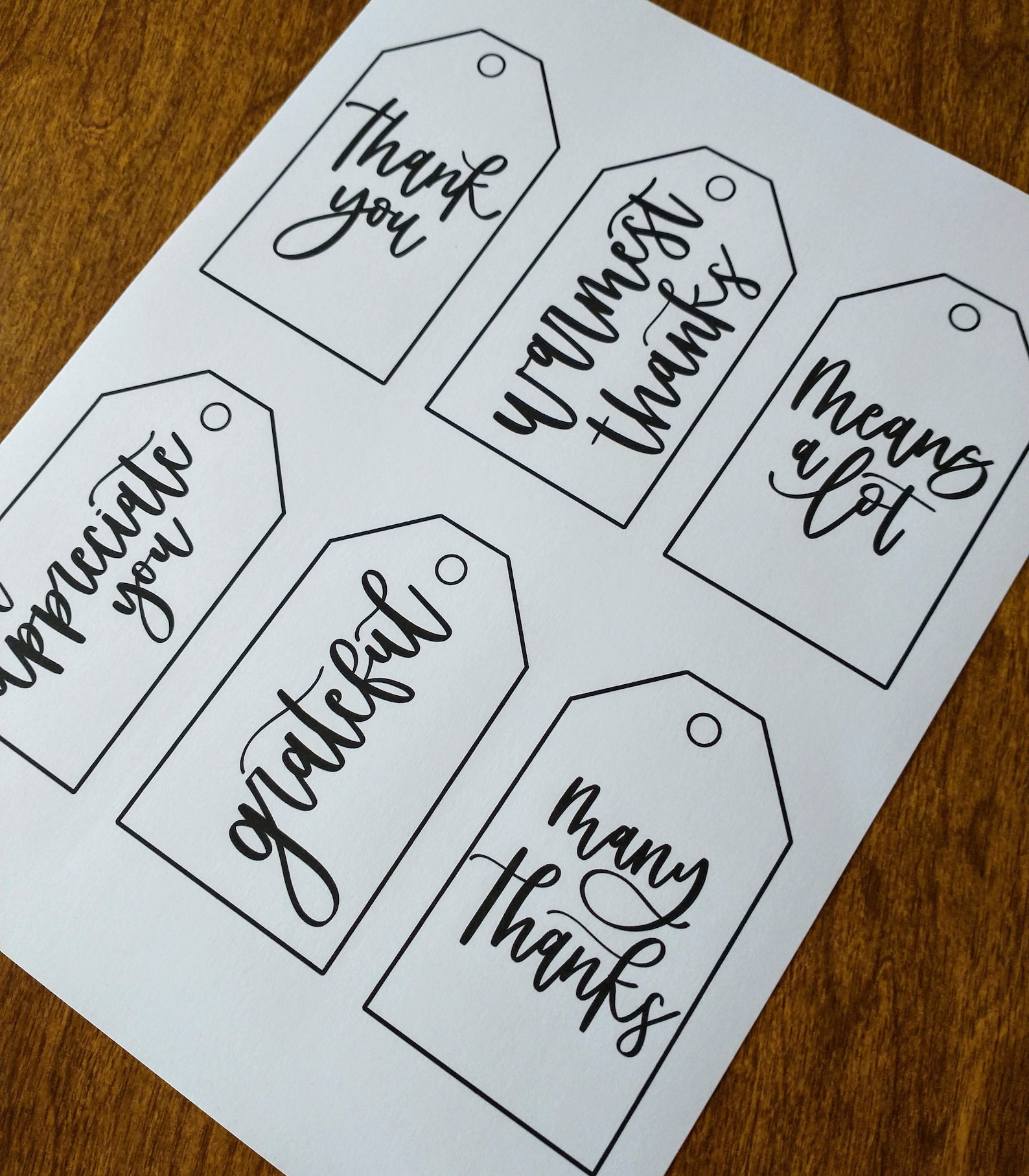 Thank You Gift Tags | Thank You Printable Tag | Printable Gift Tag ...