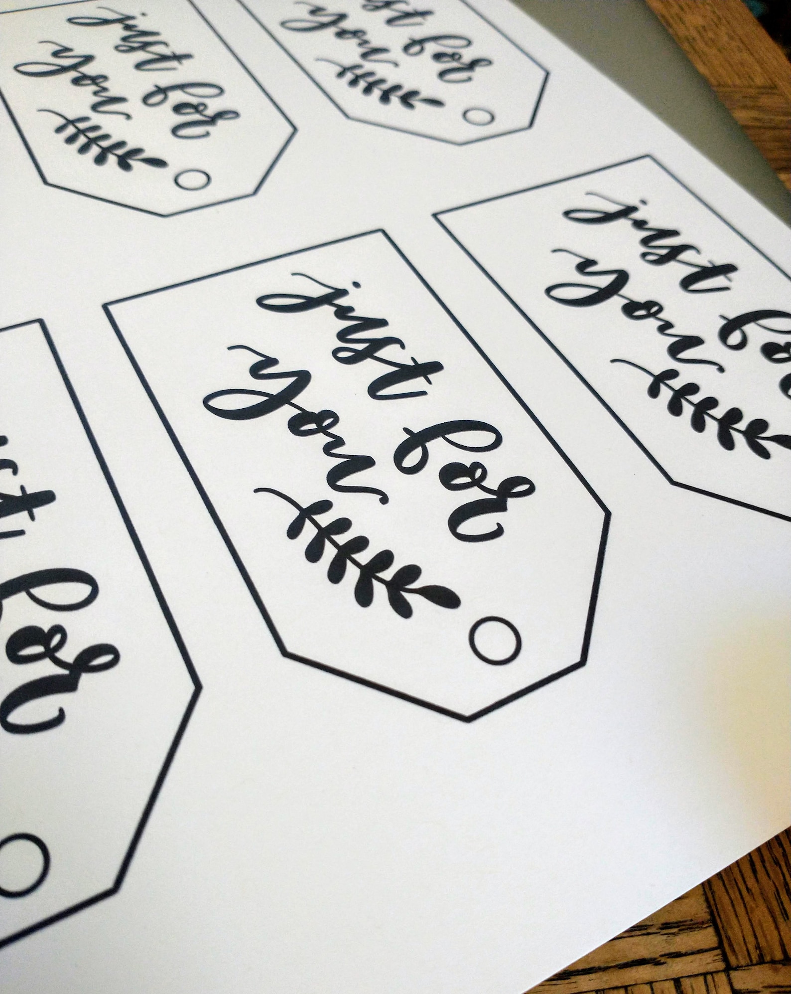 Just for You Gift Tags | Printable Gift Tags | Gift Tags Printable ...