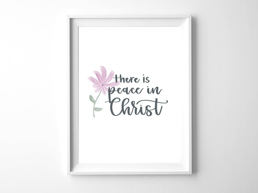 Christian Song - "peace in Christ" - Handlettered Printable - Instant ...