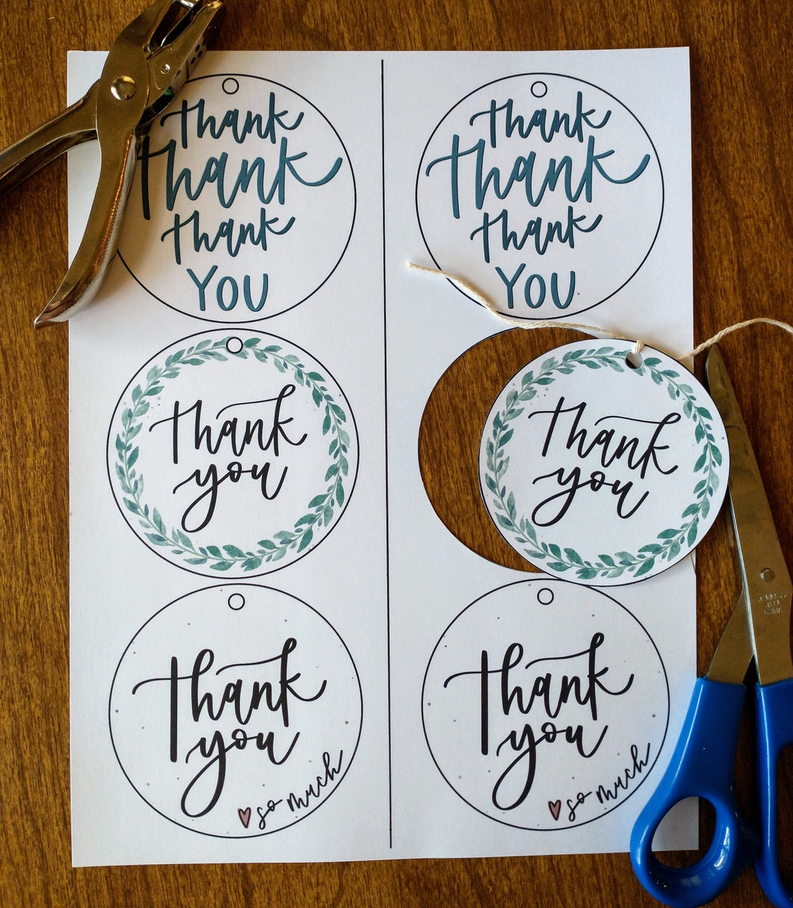 Circle Thank You Gift Tags | Thank You Printable Tag | Printable Gift ...