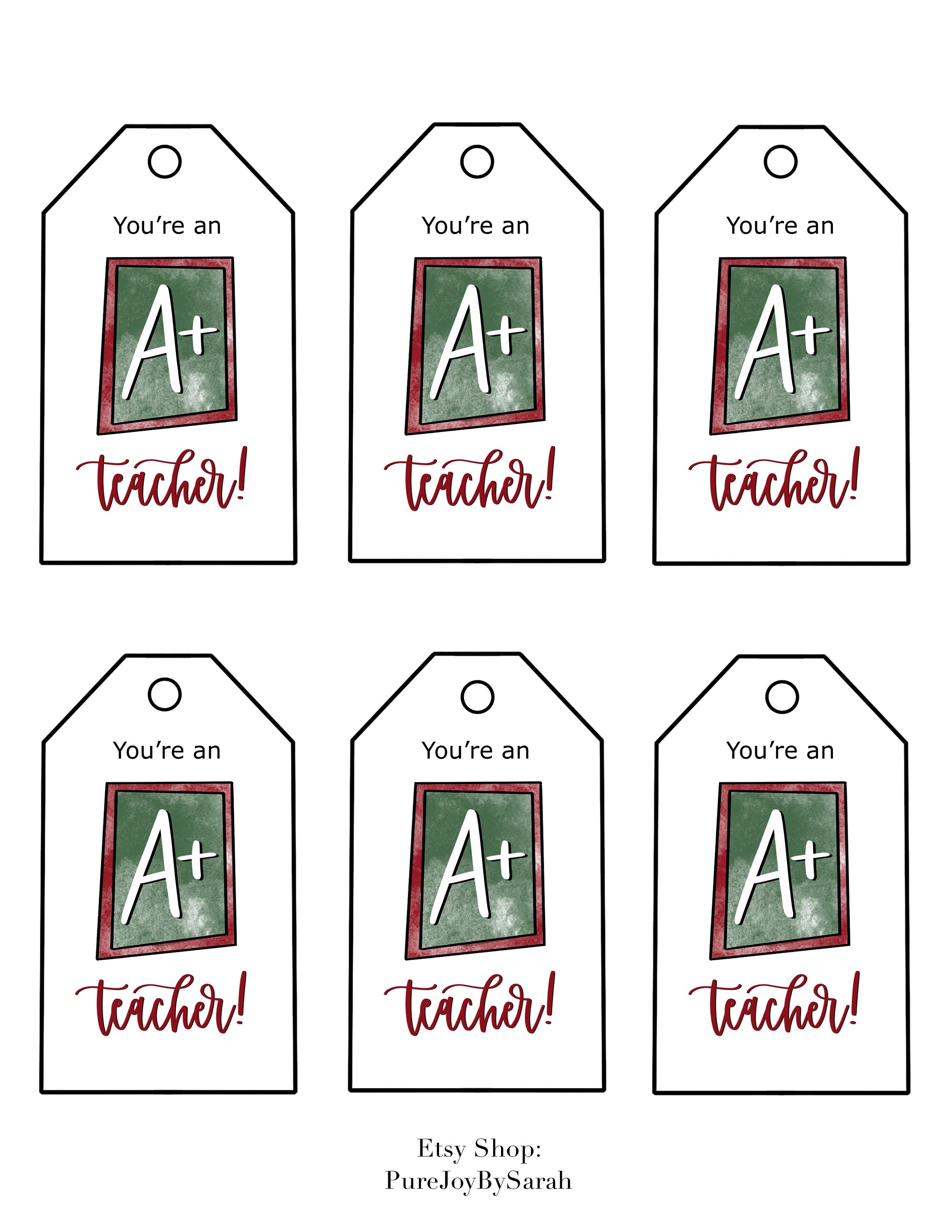 Printable Teacher Tag, A Teacher Teacher Appreciation Tags Thank You ...