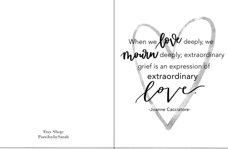 Printable Grief Sympathy Cards | Grief Quotes | Grief and Loss Cards ...