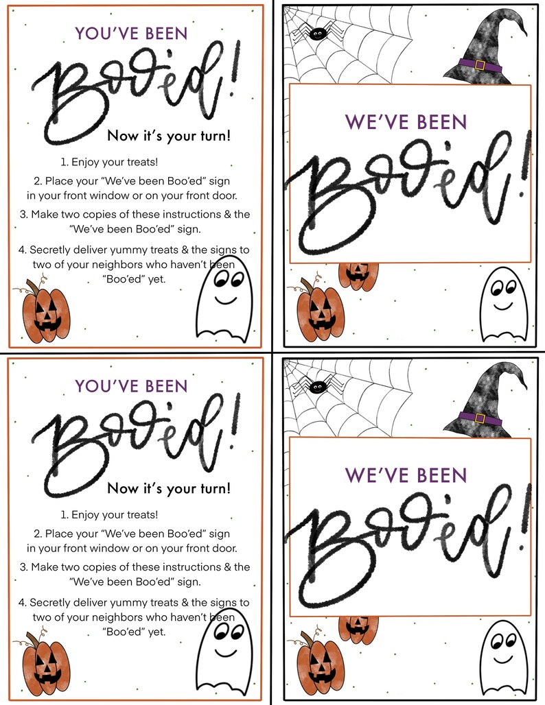 You've Been Booed Printable | We've Been Booed | Halloween Activity ...