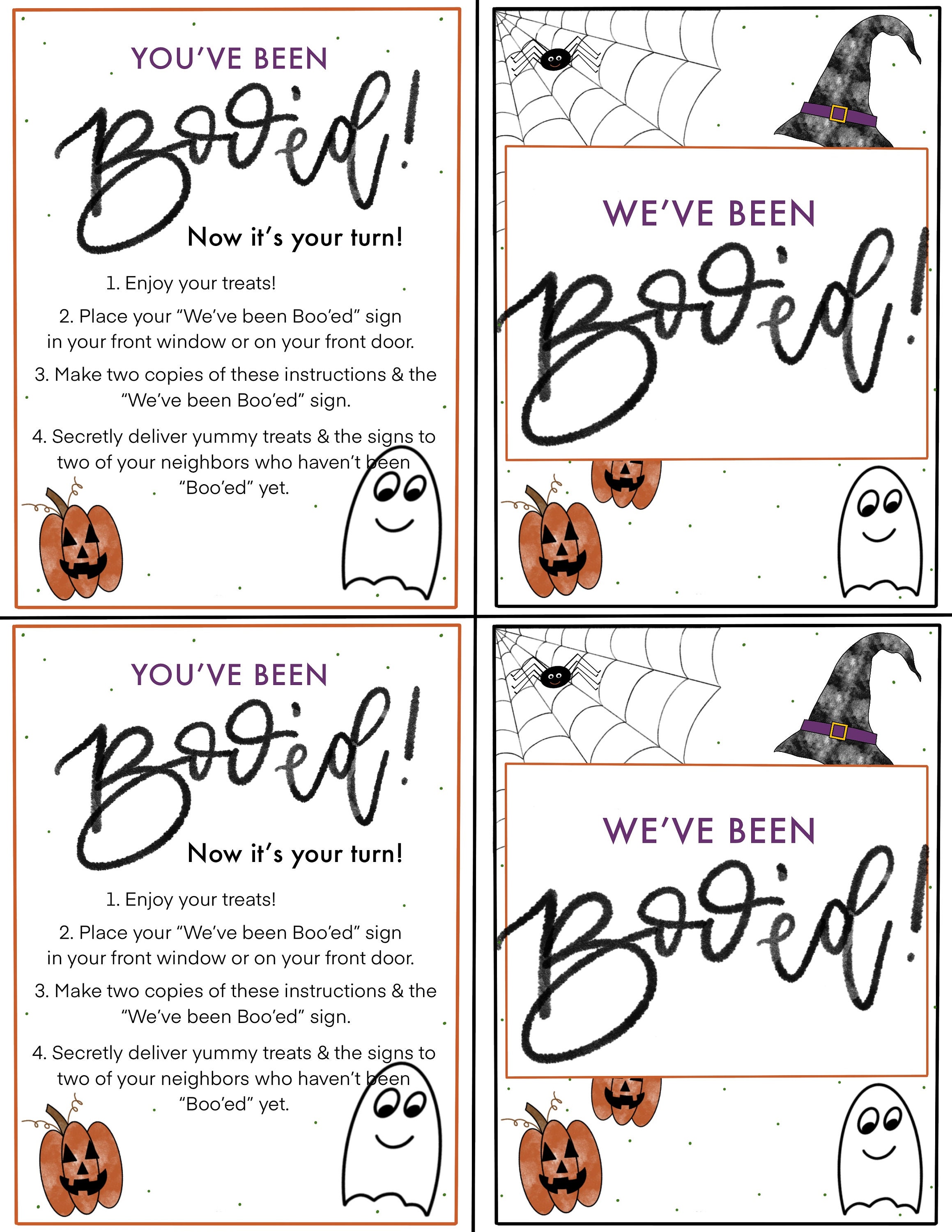 You've Been Booed Printable | We've Been Booed | Halloween Activity ...