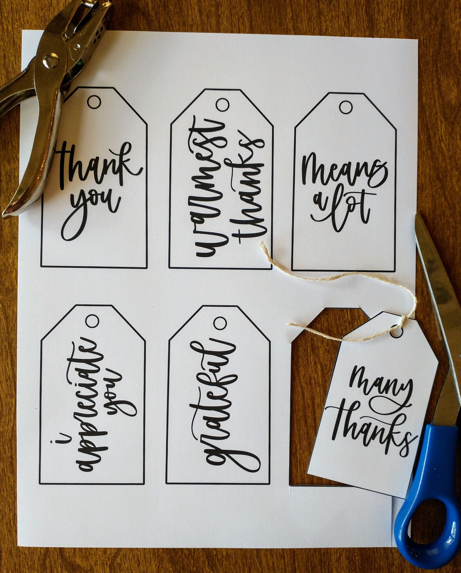 Thank You Gift Tags | Thank You Printable Tag | Printable Gift Tag ...