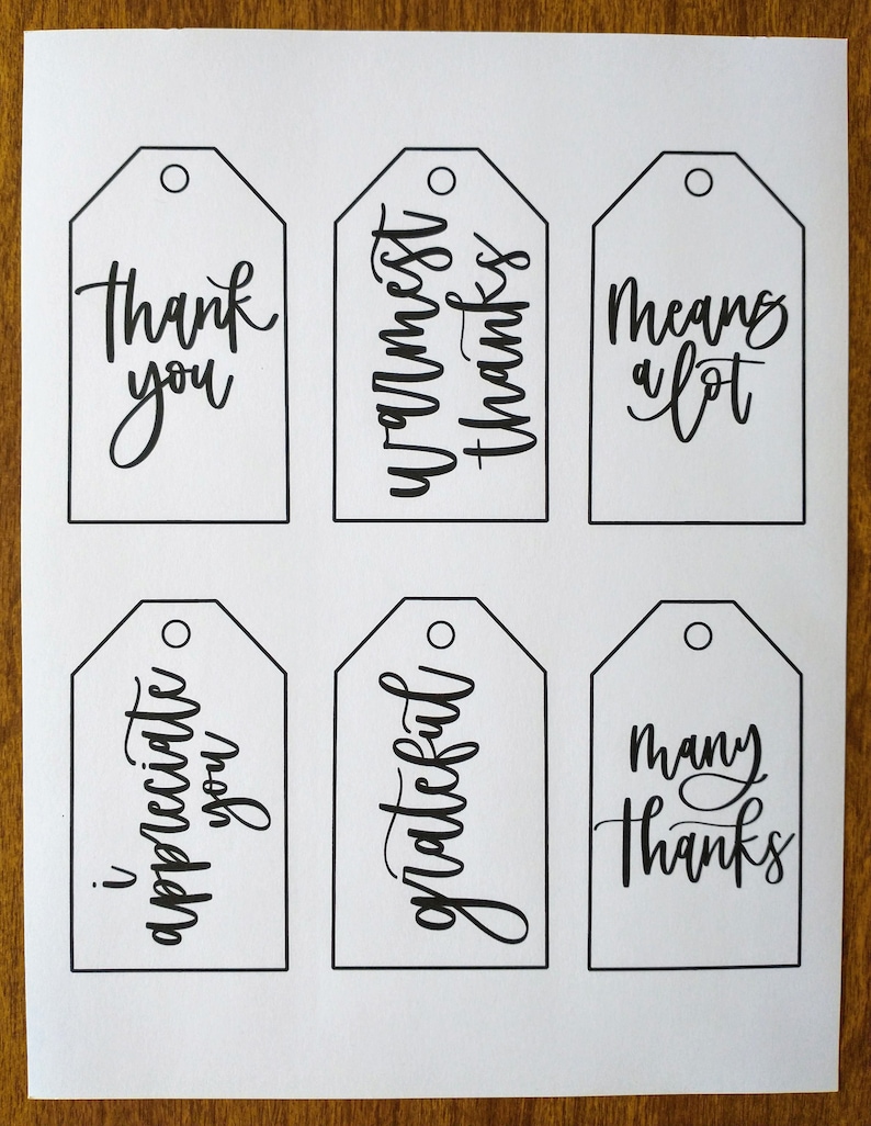 Thank You Gift Tags | Thank You Printable Tag | Printable Gift Tag ...