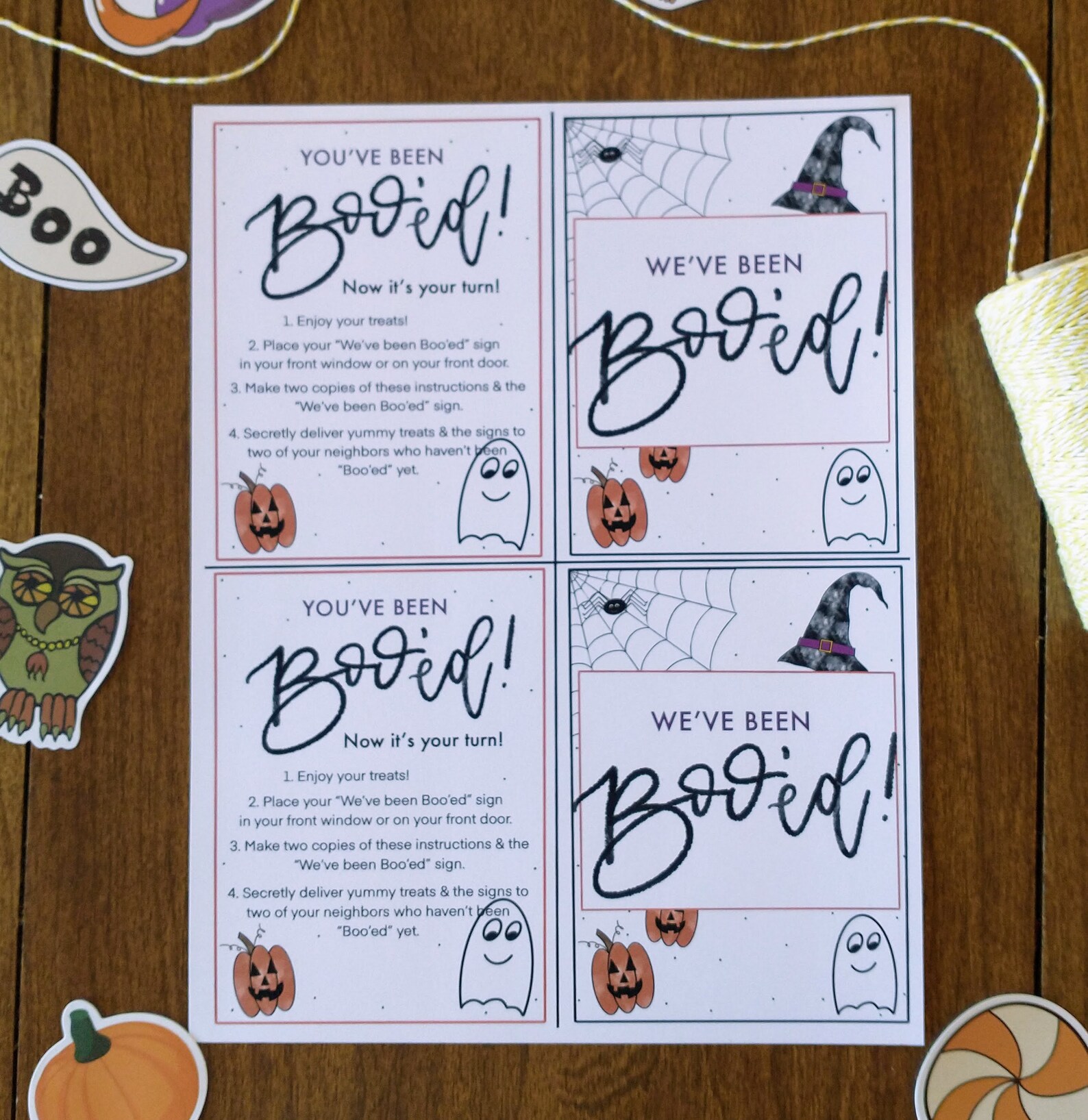 You've Been Booed Printable | We've Been Booed | Halloween Activity ...