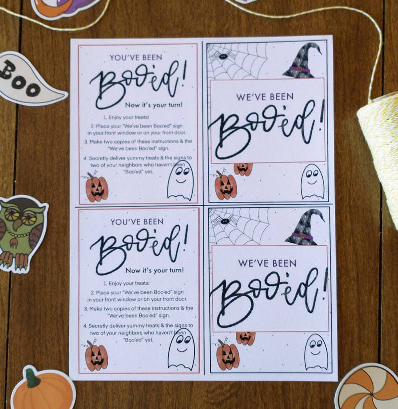 You've Been Booed Printable | We've Been Booed | Halloween Activity ...