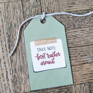Printable Teacher Tag, Best Teacher Around | Teacher Appreciation Tags ...