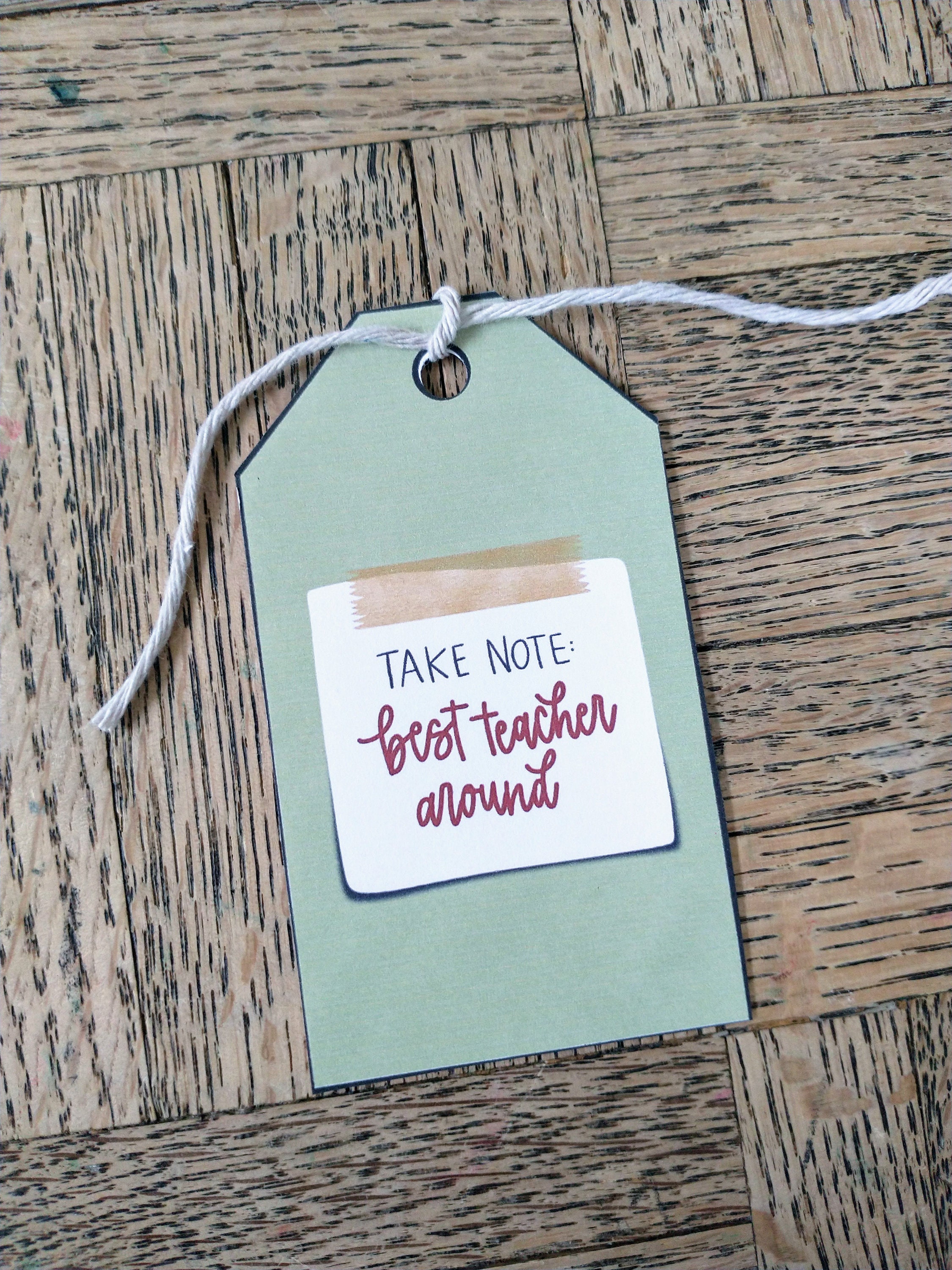 Printable Teacher Tag, Best Teacher Around | Teacher Appreciation Tags ...
