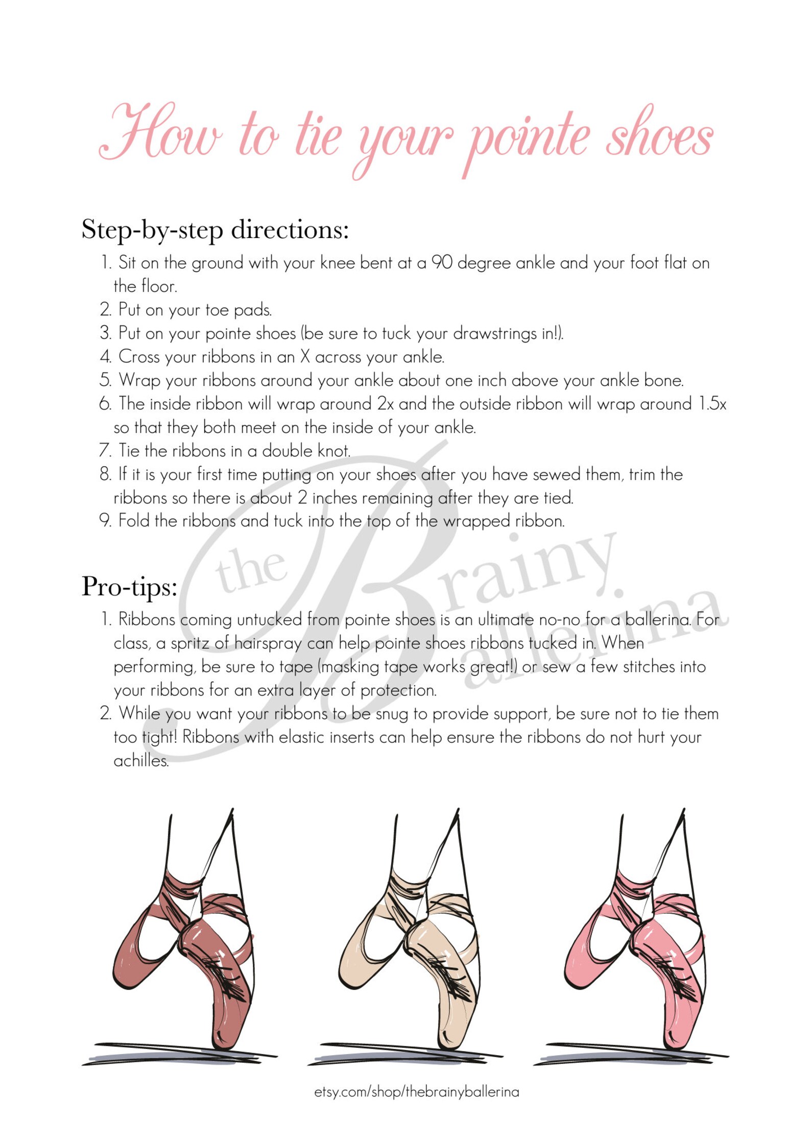 Guide to Pointe Shoes - Etsy