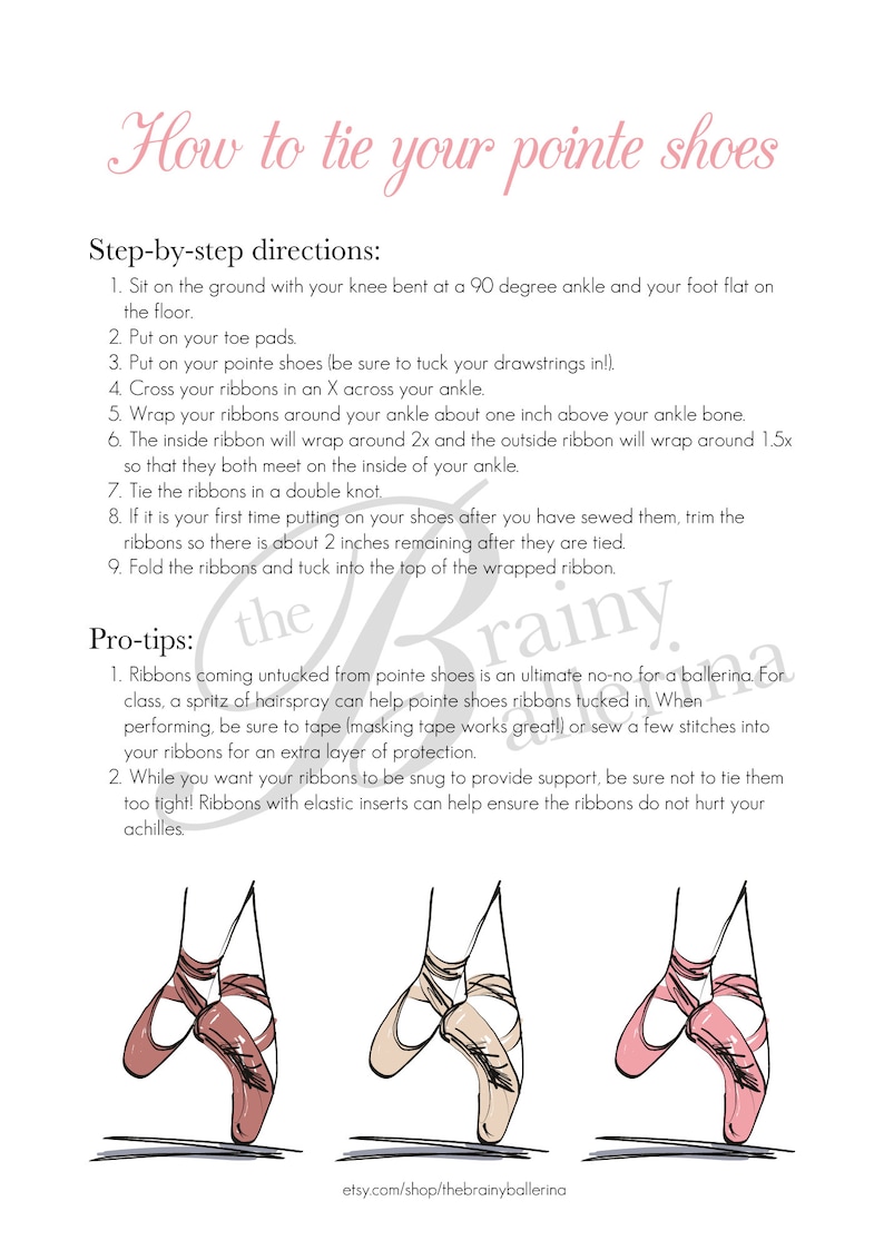 Guide to Pointe Shoes - Etsy