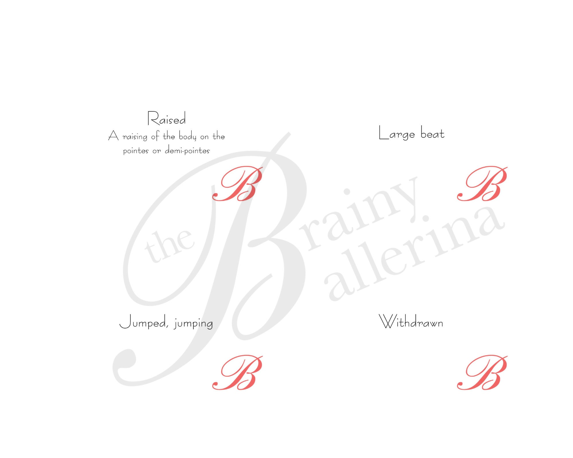 Ballet Terminology Flashcard Bundle - Etsy