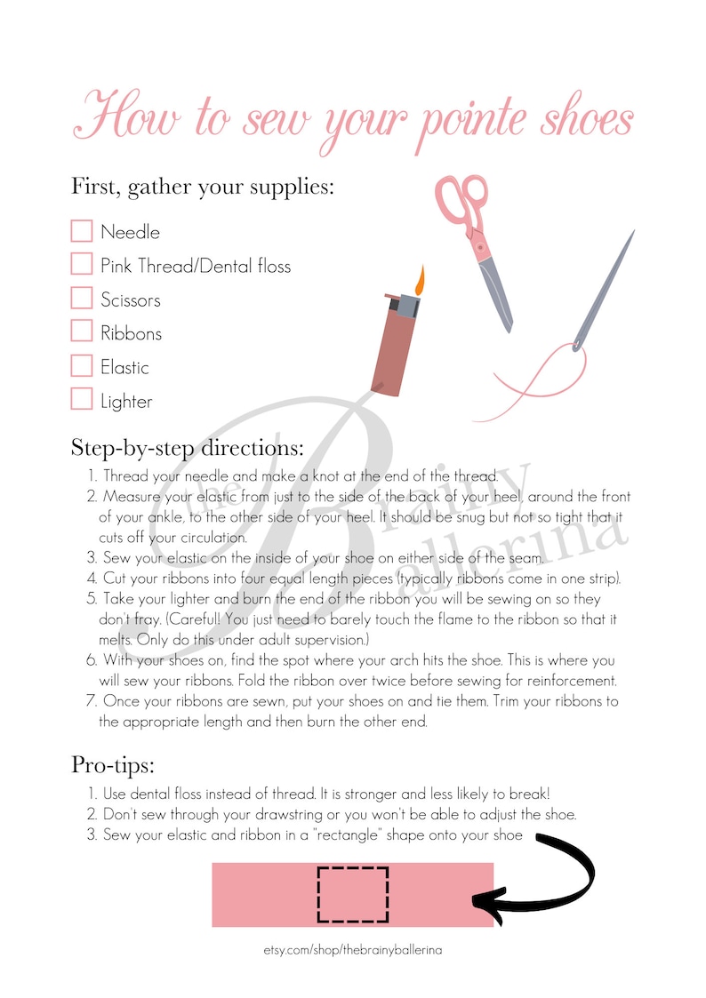 Guide to Pointe Shoes - Etsy