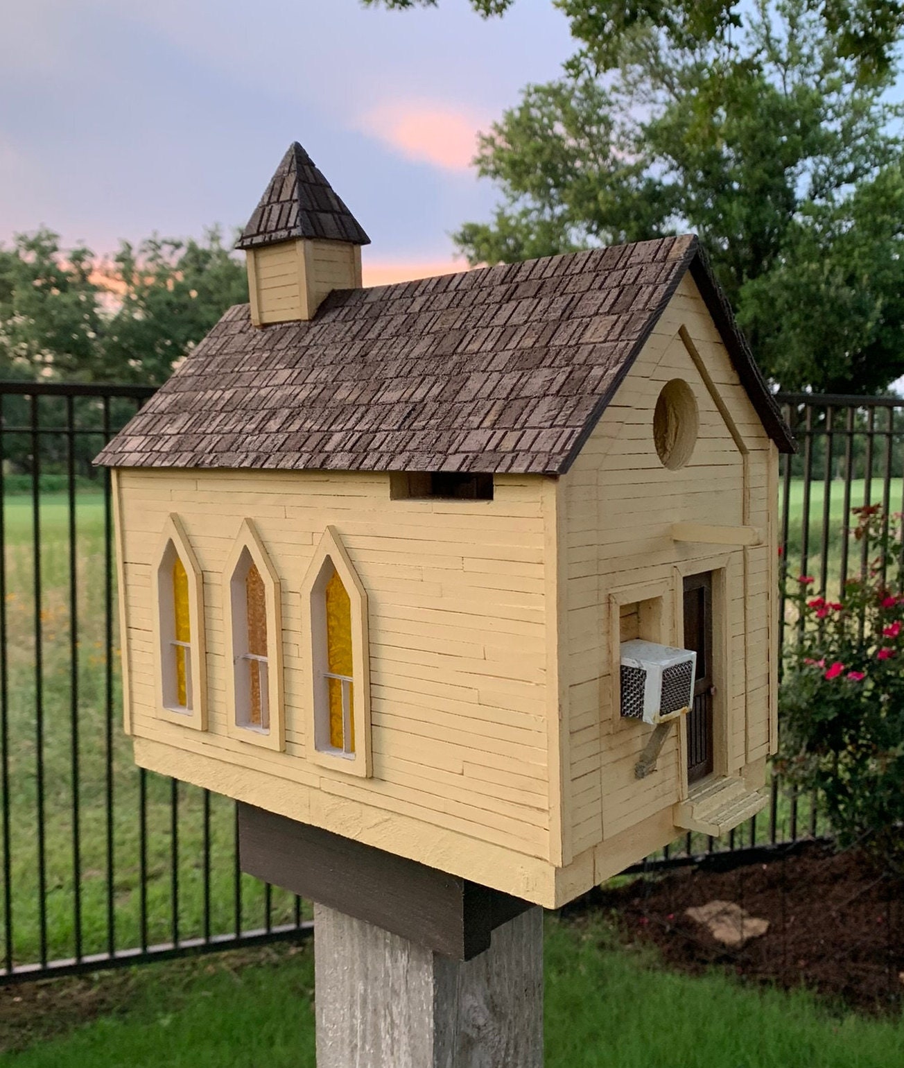 Church Birdhouse, Outdoor Birdhouse, Solar Powered Birdhouse - Etsy