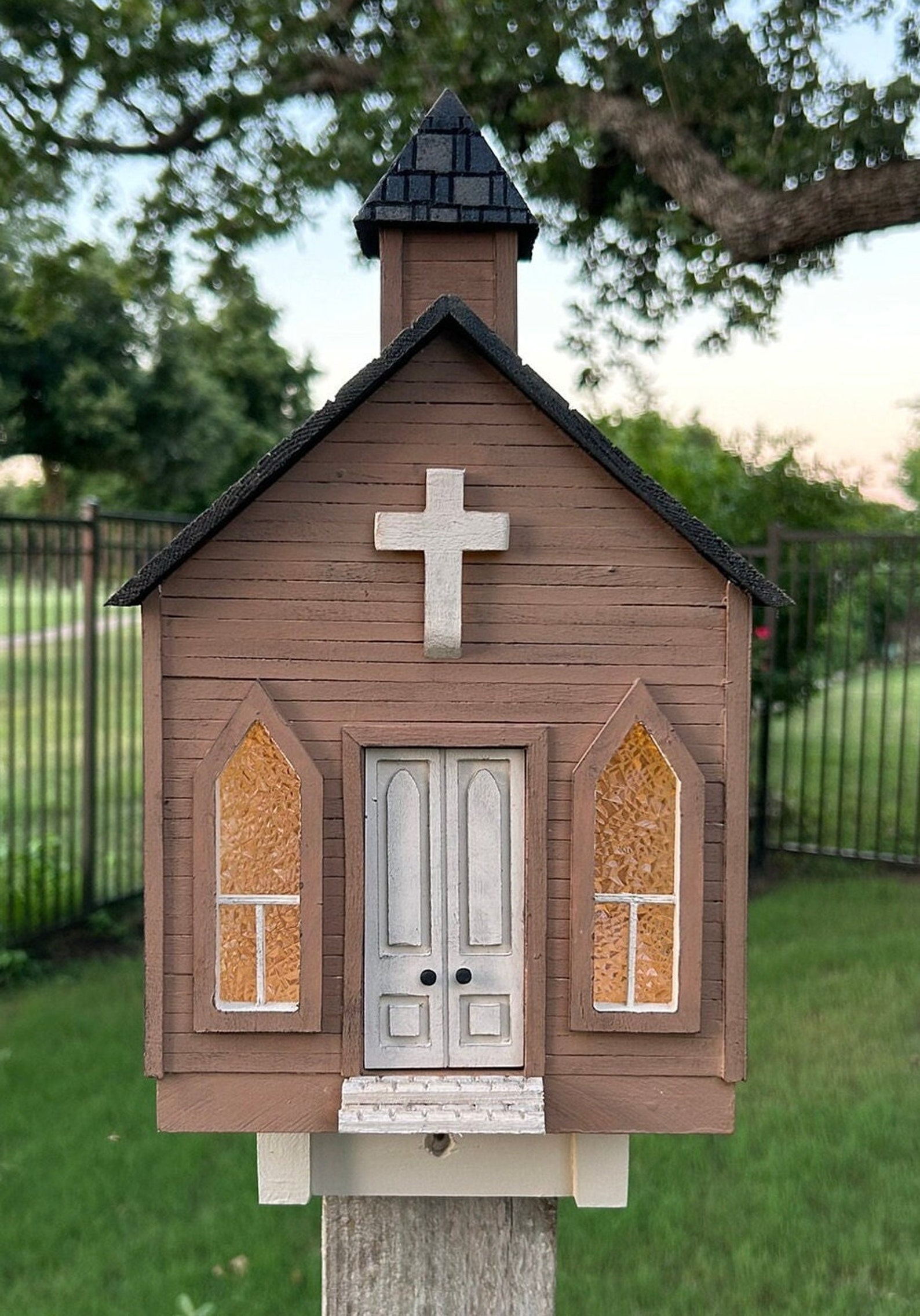 Church Birdhouse, Outdoor Birdhouse, Solar Powered Birdhouse - Etsy